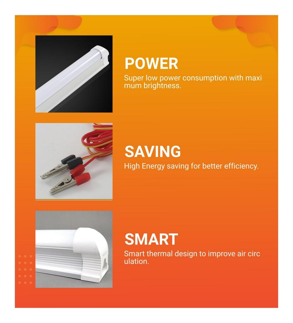 DC 12V LED T5 Tube Light 10W 2ft 20W 4ft 6500k Daylight Lampu Bengkel Pasar Malam Camping Guna ...