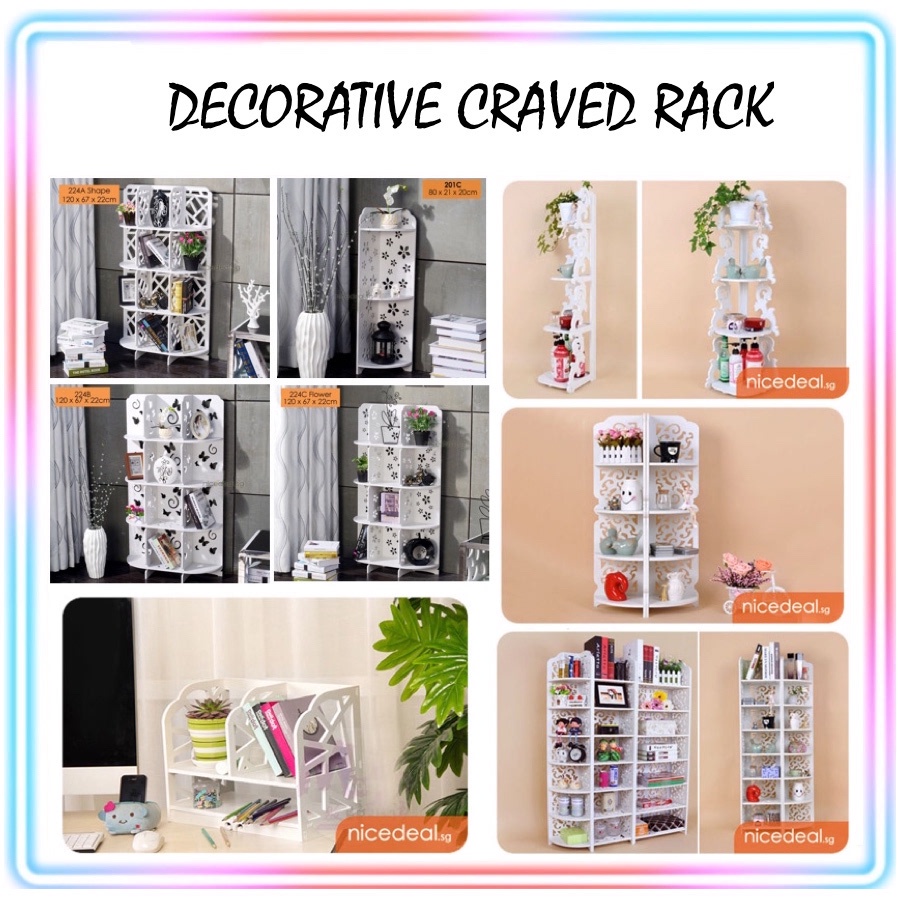 DIY Decorative Craved Rack Storage Display Shelves Interior Design for ...