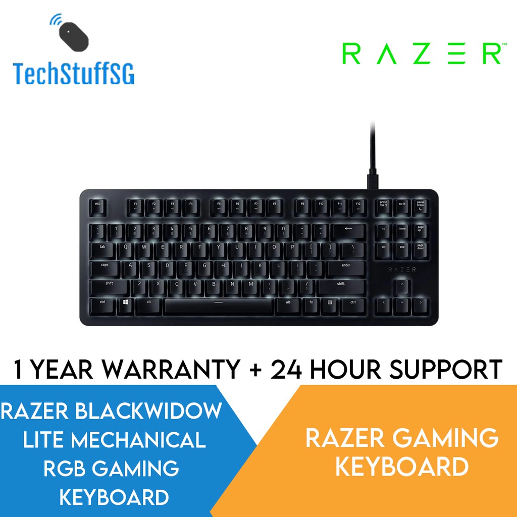 Razer BlackWidow Lite Mechanical Tenkeyless Keyboard: Orange Key ...