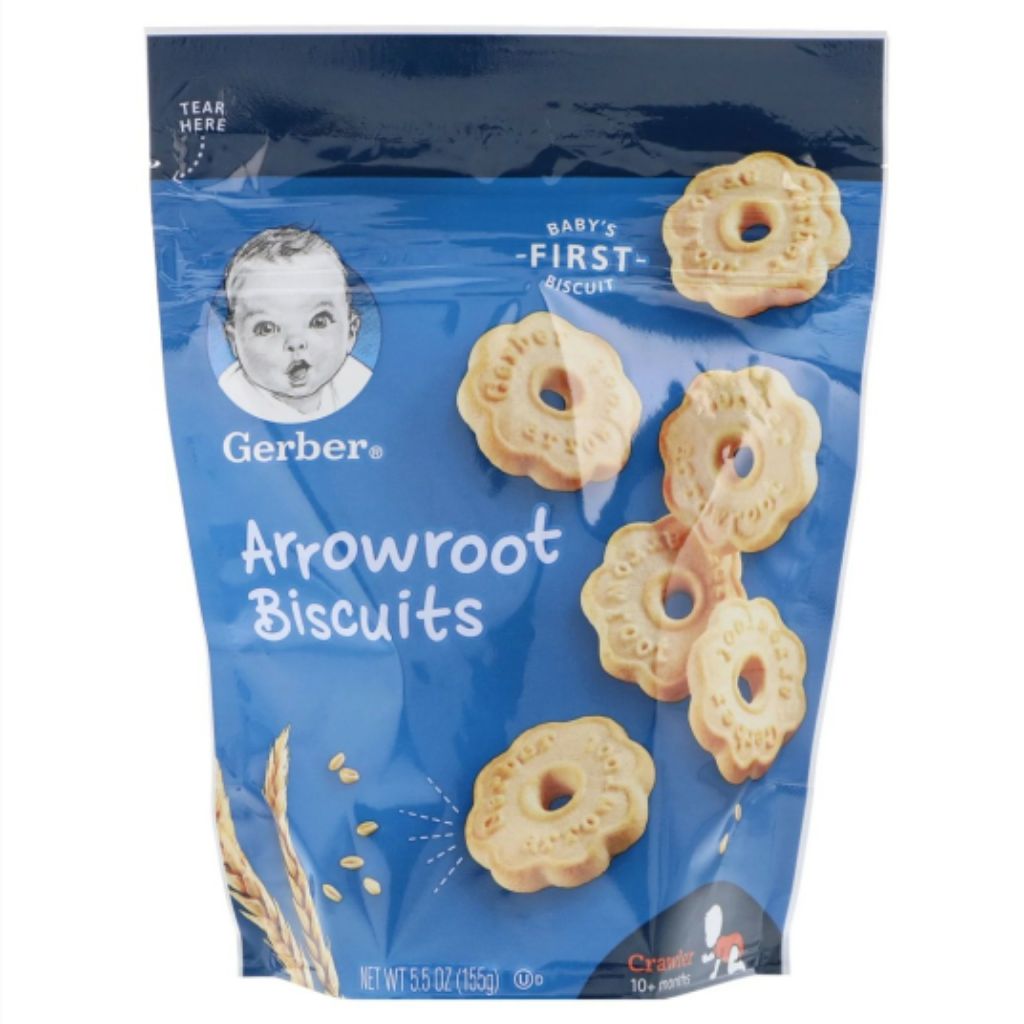 Gerber Arrowroot Biscuits, 10+ Months (155 g) | Shopee Singapore