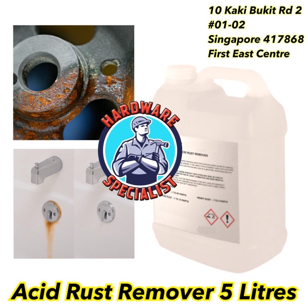 Hardware Specialist Acid Rust Remover / Stain Remover 5 Litres | Shopee ...