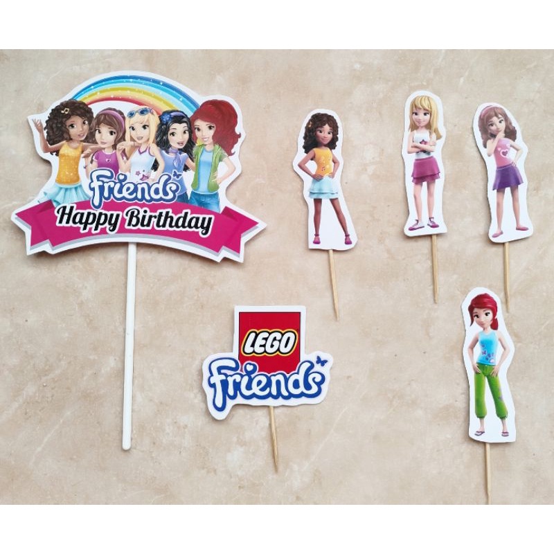 Lego Friends Character Birthday cake topper cake Decorations | Shopee ...