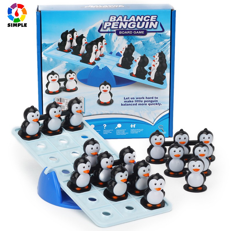 Baby Kids Table Games Penguin Balance Board Games Educational Toys ...