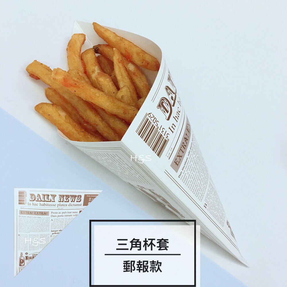 [H & S Store] Triangle Cup Holder-Postal Style 100 Pcs Crepe Thick Oil ...