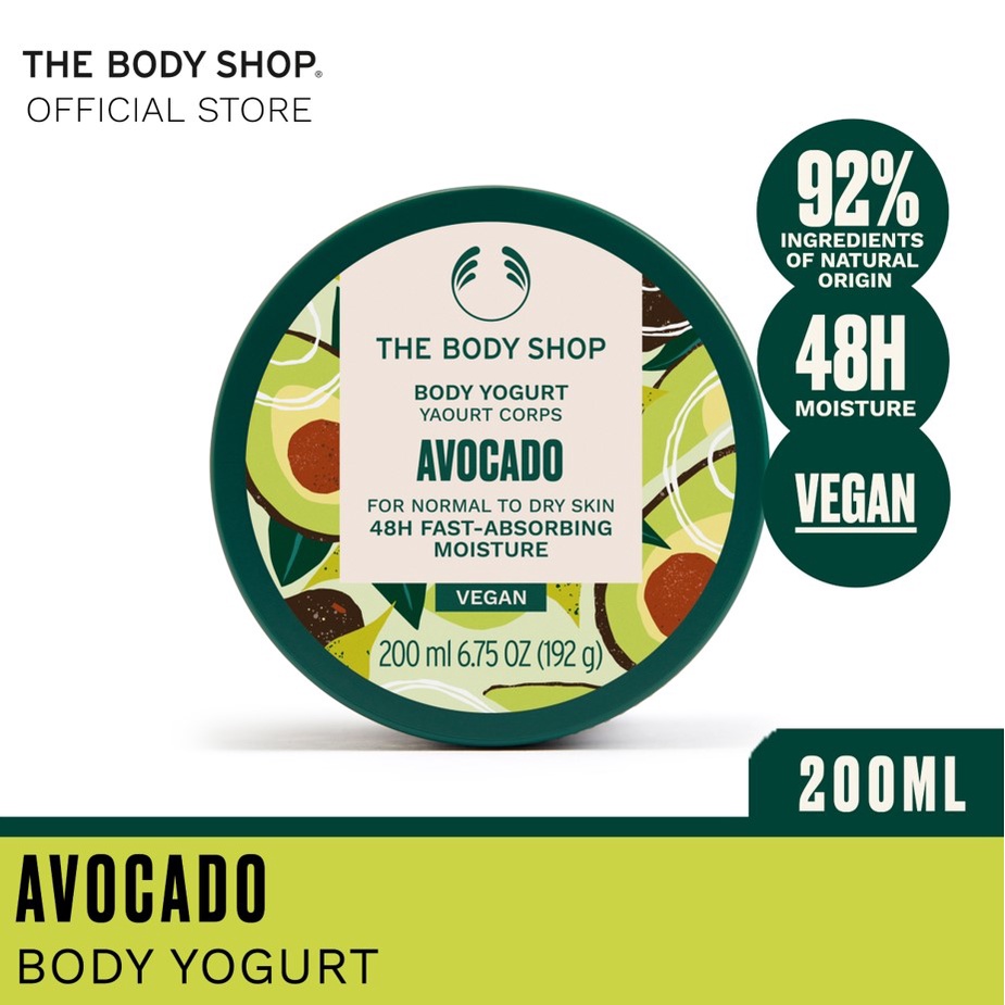 The Body Shop Avocado Body Yogurt 200ml | Shopee Singapore