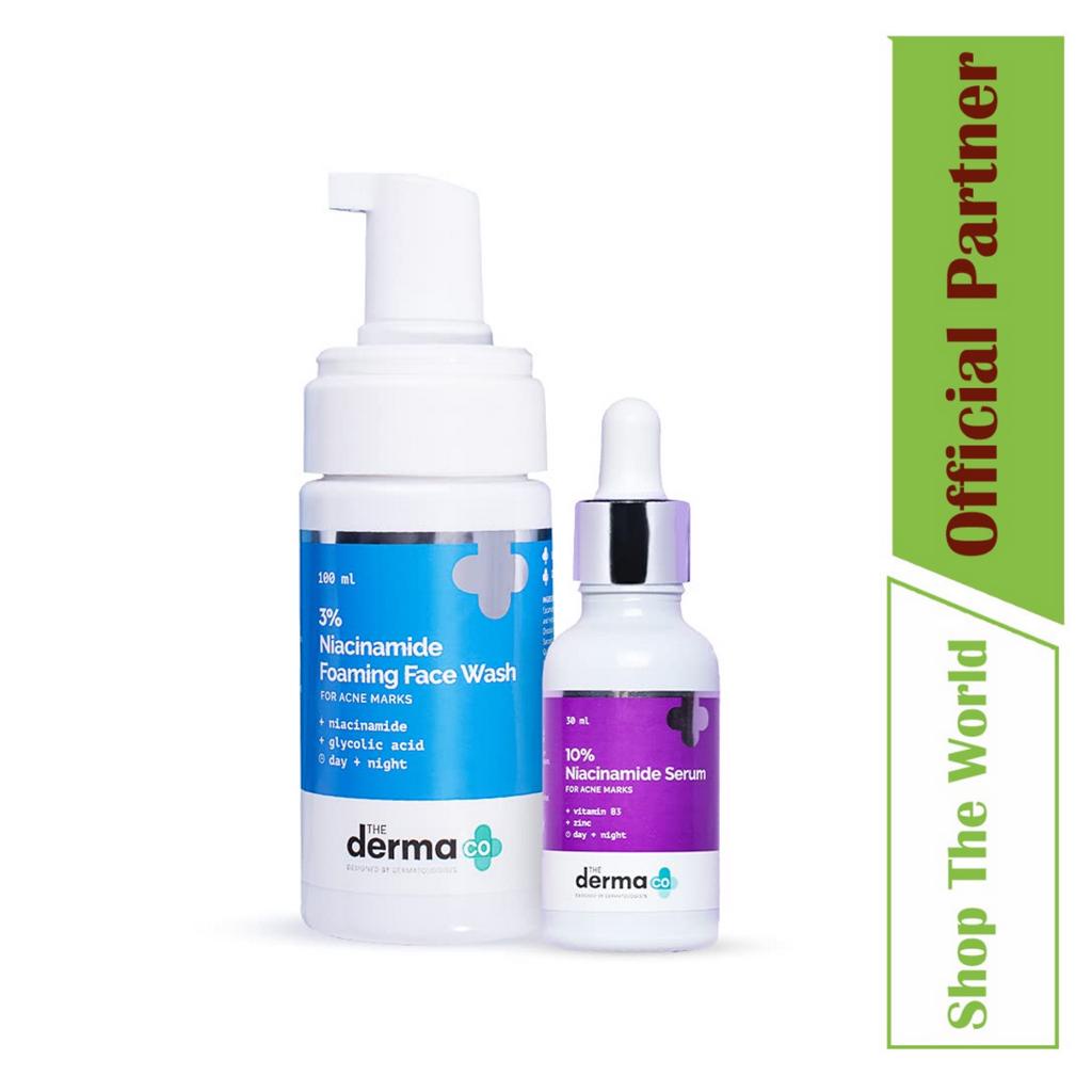 The Derma Co Anti Acne Marks Combo (10% Niacinamide Face Serum 30 ml ...