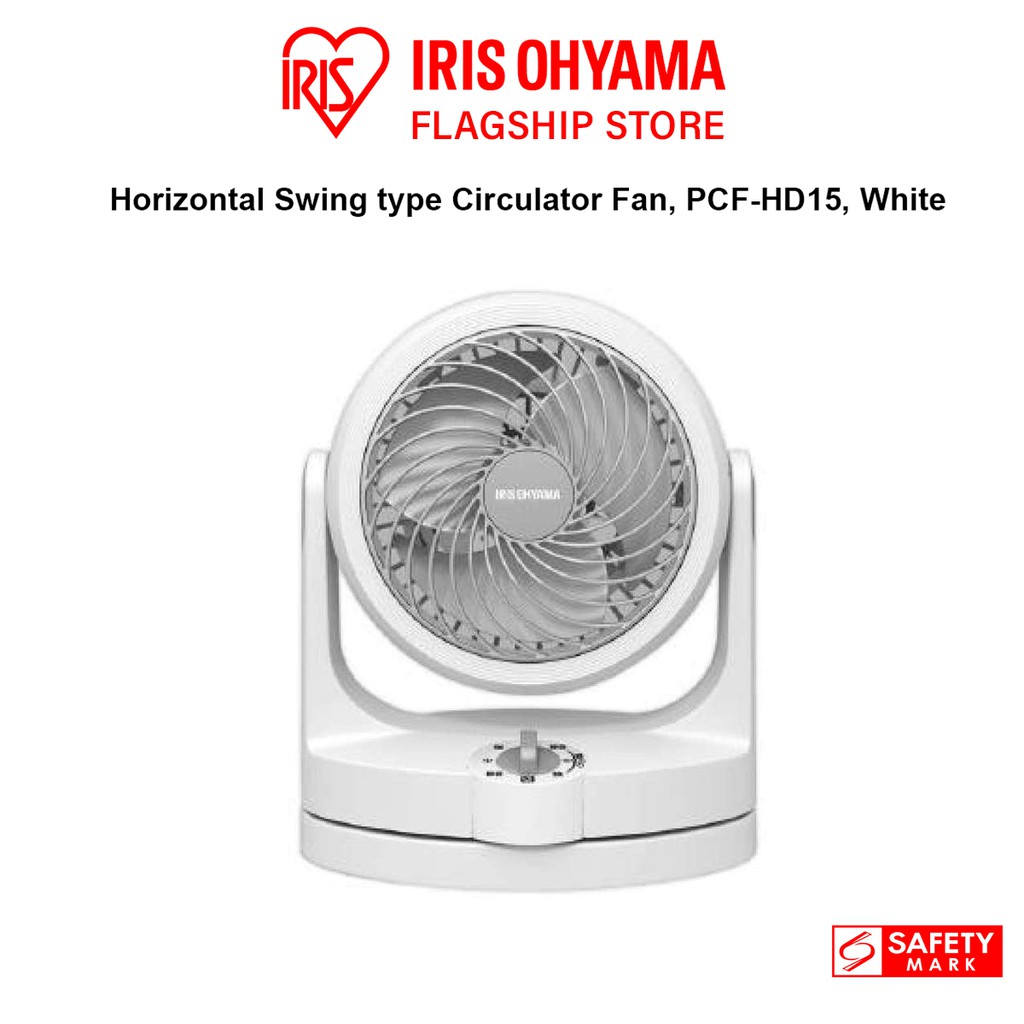 IRIS Ohyama Compact 6" Circulator Horizontal Swing type, PCF-HD15, White | Shopee Singapore