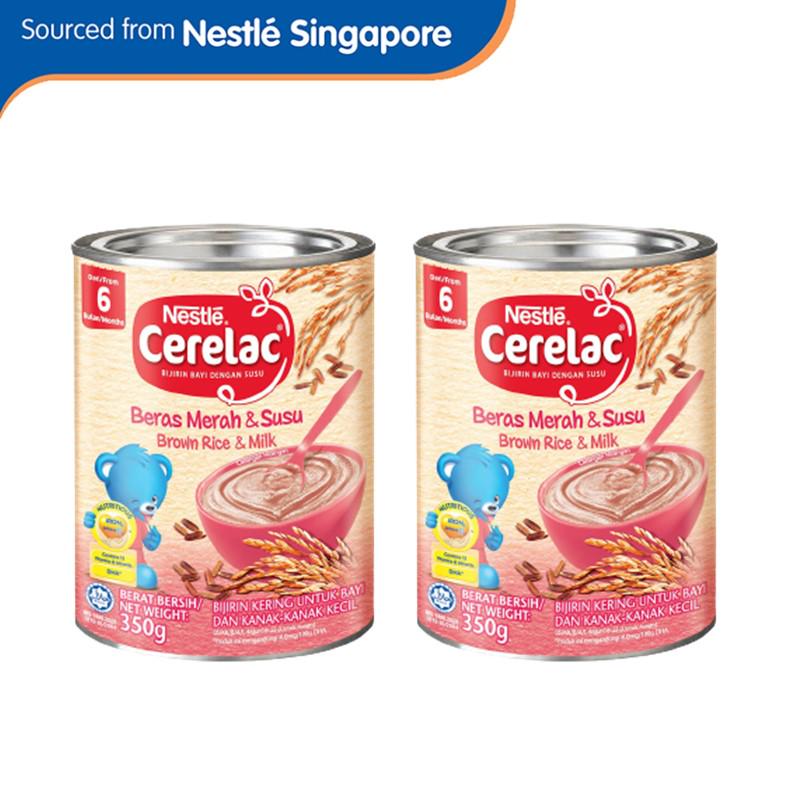 [Bundle of 2] Nestle Cerelac Brown Rice And Milk Infant Cereal 350G ...
