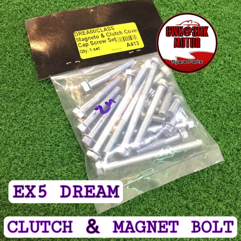 EX5 DREAM(ENGINE COMPLETE BOLT SET)(CLUTCH &MAGNET BOLT) | Shopee Singapore