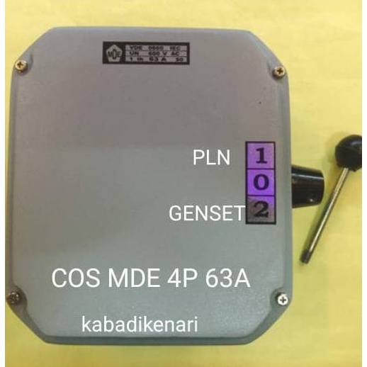 Ohm SWITCH 4P 63A MDE / COS CHANGE OVER SWITCH PLN GENSET PANEL BOX GZ ...