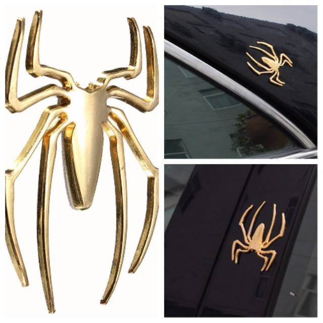 3d SPIDER STICKER METAL EMBLEM (LABA-LABA) | Shopee Singapore