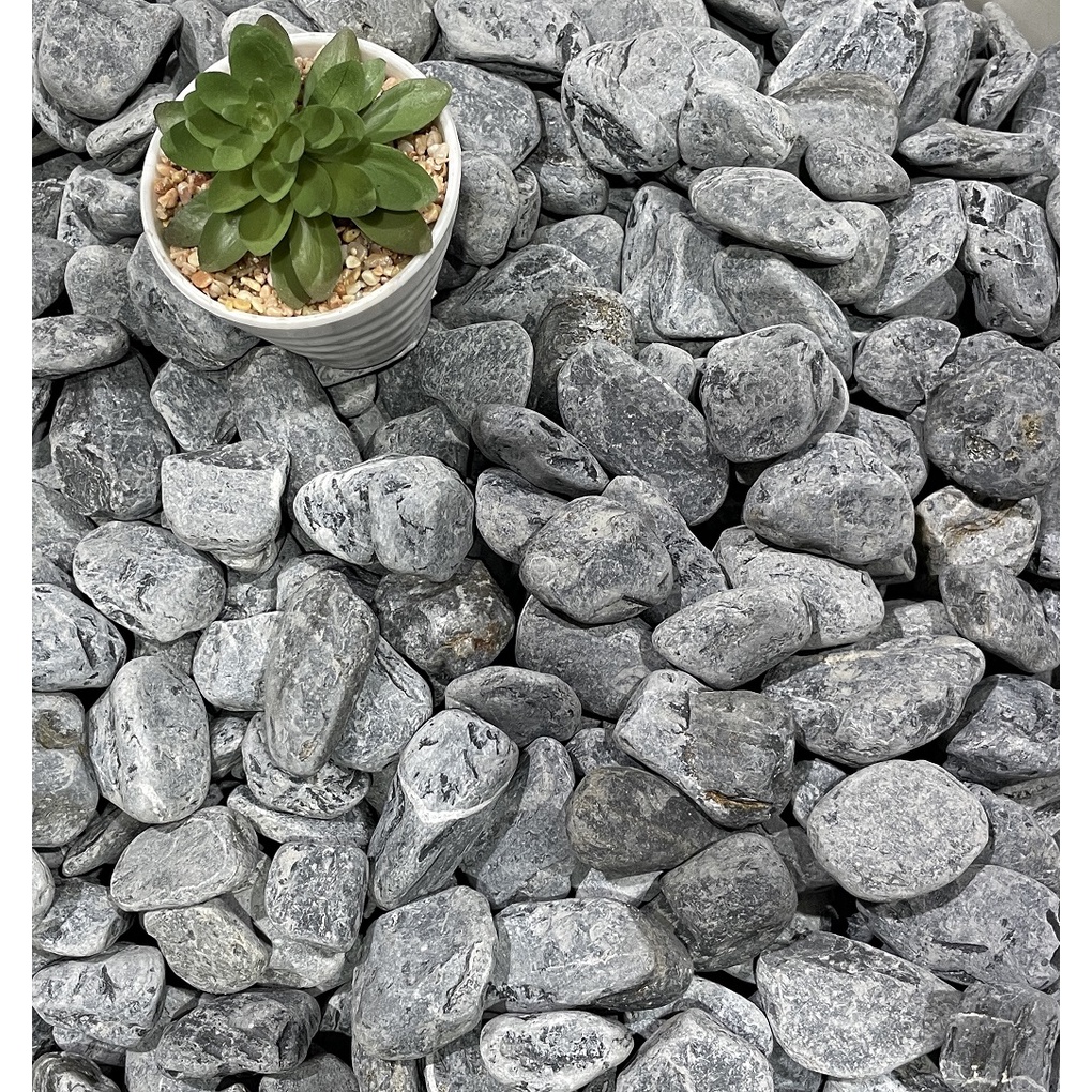 Grey Pebbles Michi size: 30-50mm 4.5kgs Pebble | Shopee Singapore