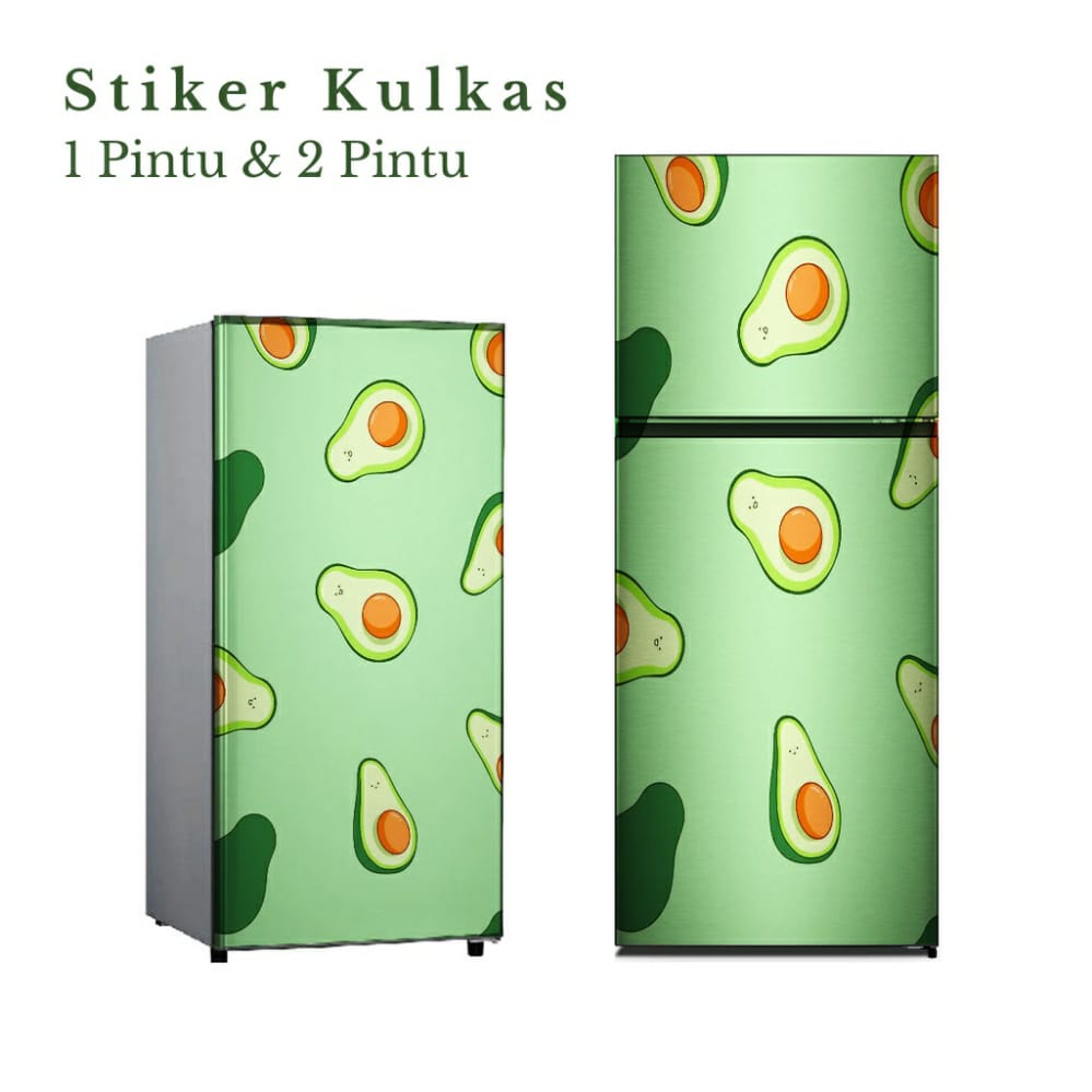 1-door Refrigerator Sticker And 2-door Refrigerator Sticker Fruit motif ...