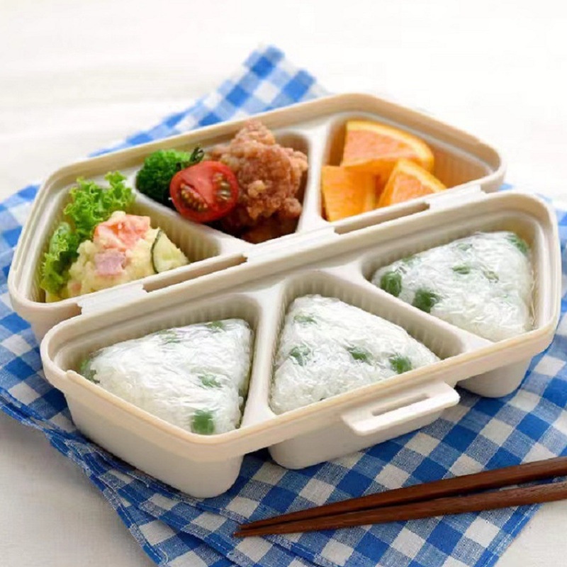 DIY 6-in-1 Triangle Sushi Mold Rice Ball Lunch Box Food-grade Onigiri ...