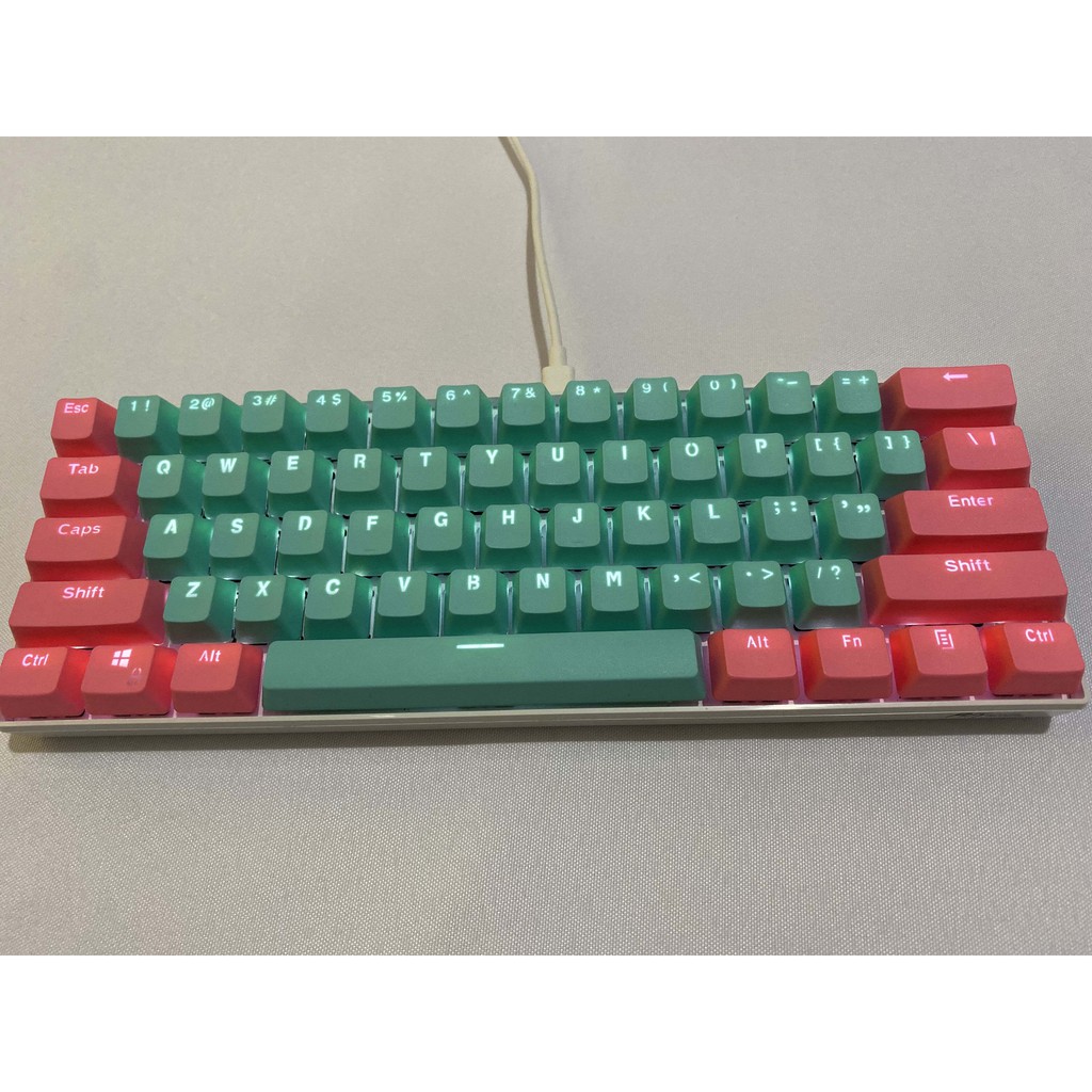 (Keycaps Only Sold)RK 61 Black white PBT Material OEM Profile Backlit ...