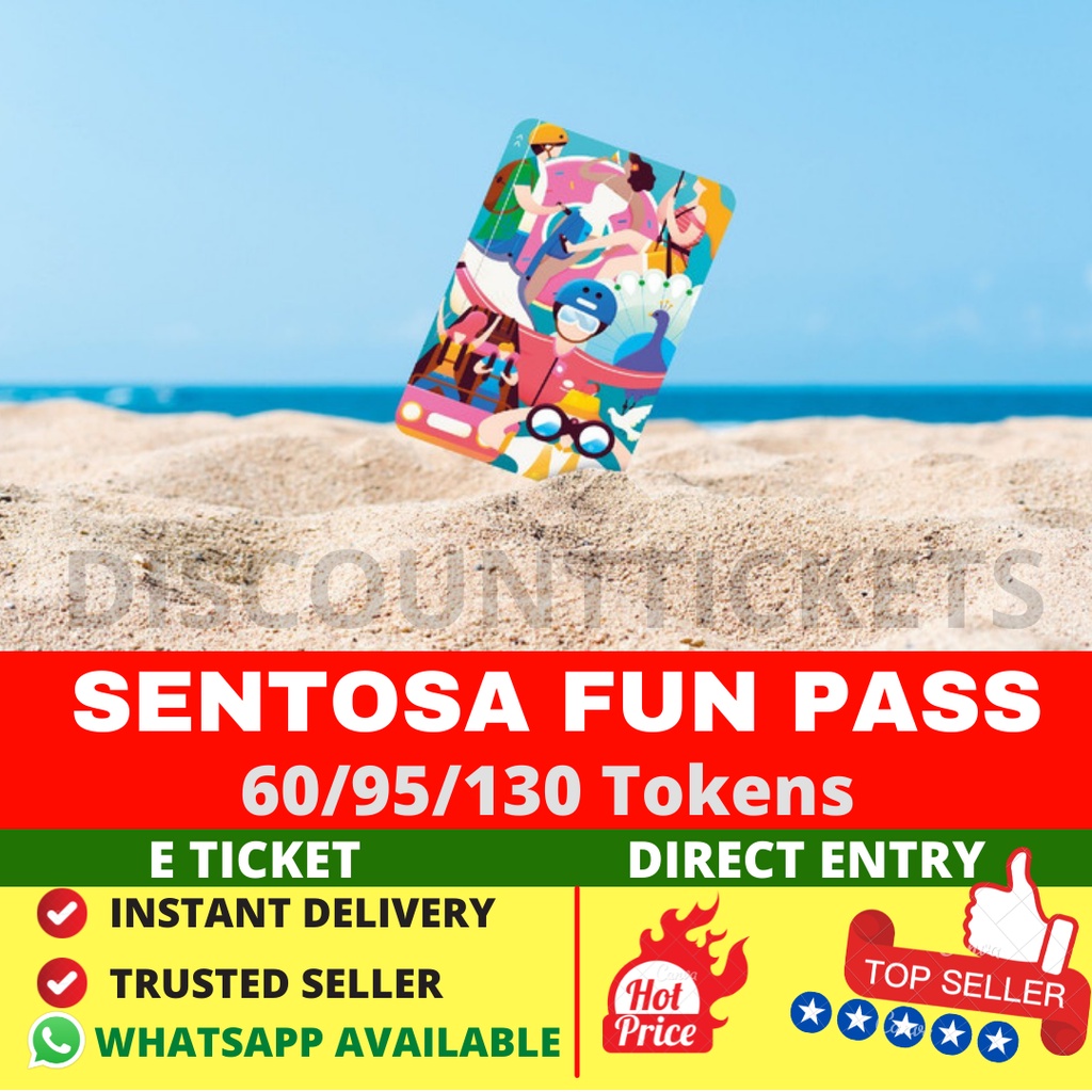 SENTOSA FUN PASS TOKEN 1 DAY PASS TICKETS SINGAPORE | Shopee Singapore