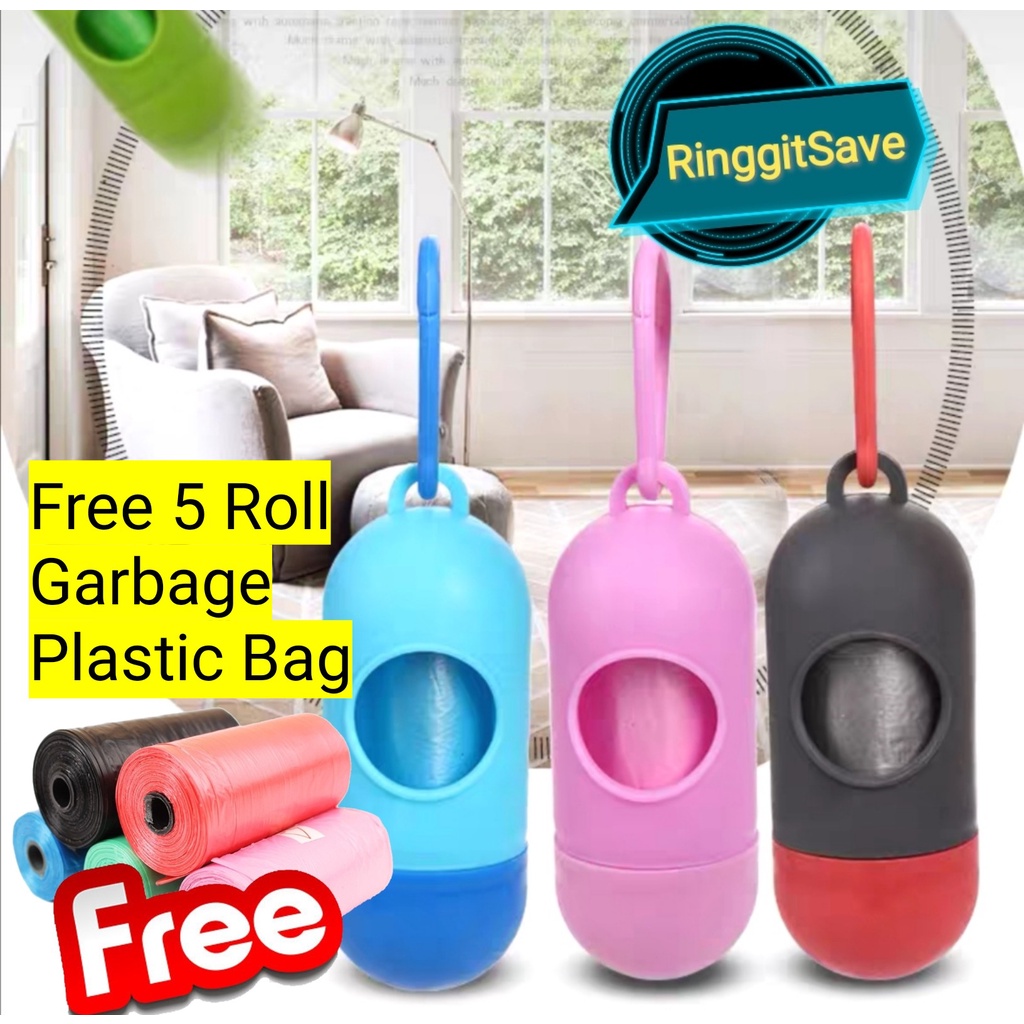 Random Color Mini Garbage Hanging Disposal Plastic Bag Dispenser ...