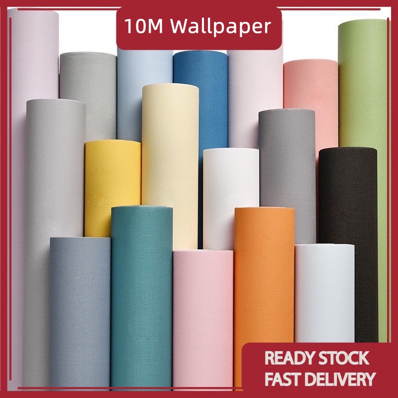 10m Ready Stock PVC Wallpaper Pelekat Jubin Dinding Bilik Tidur Kertas ...