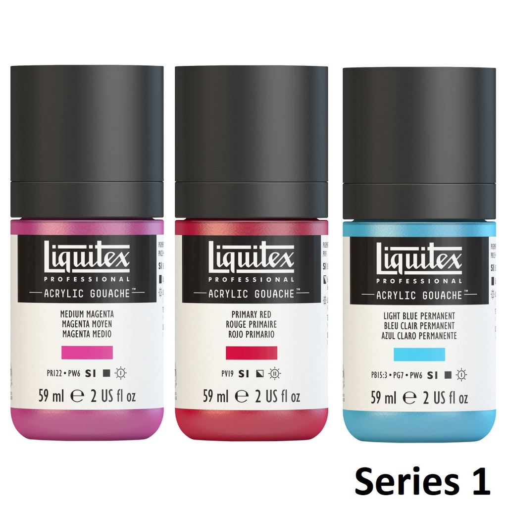 Liquitex Professional Acrylic Gouache 59ml (2oz) Series 1 (31 colours ...