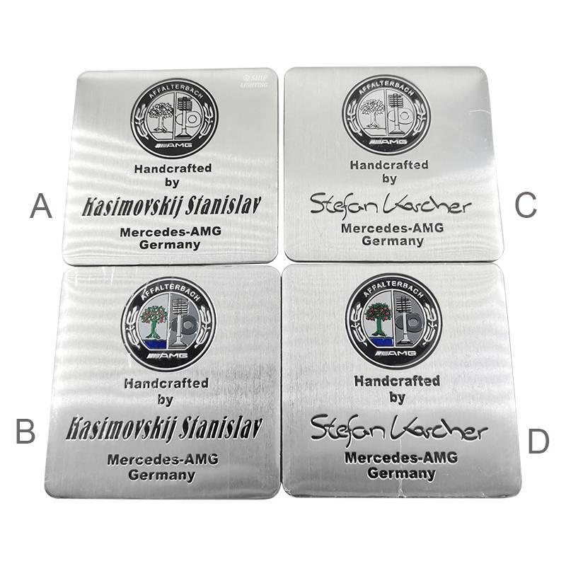 1 x Aluminum AMG Apple Tree Logo Car Auto Emblem Badge Sticker Decal ...