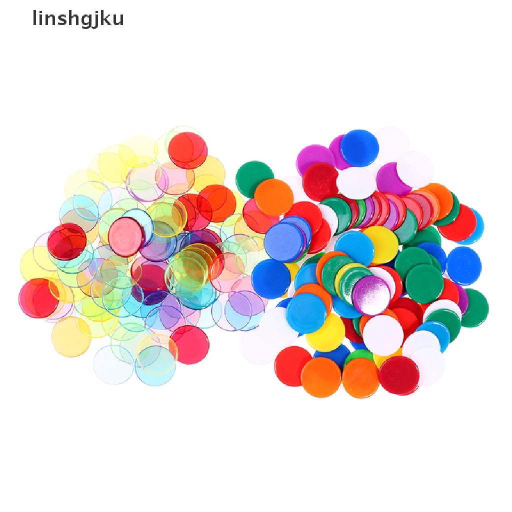 [linshgjku] 100pcs Transparent Color Counters Counting Bingo Chips ...