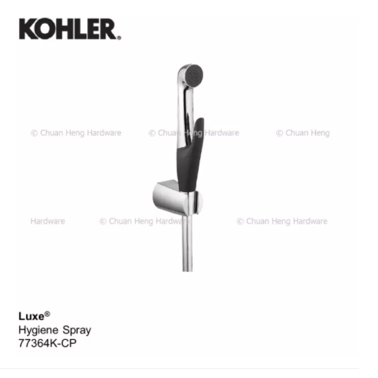 Kohler 77364K-CP Luxe Hygiene Spray w/ Hose & Fixed Wall Bracket ...