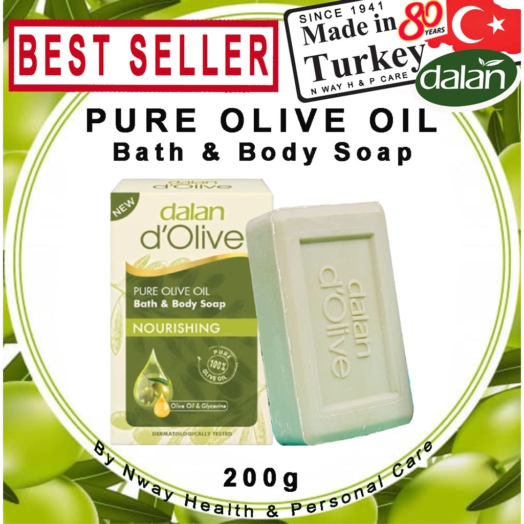 DALAN D'OLIVE PURE OLIVE OIL BATH & BODY SOAP (200g) | Shopee Singapore
