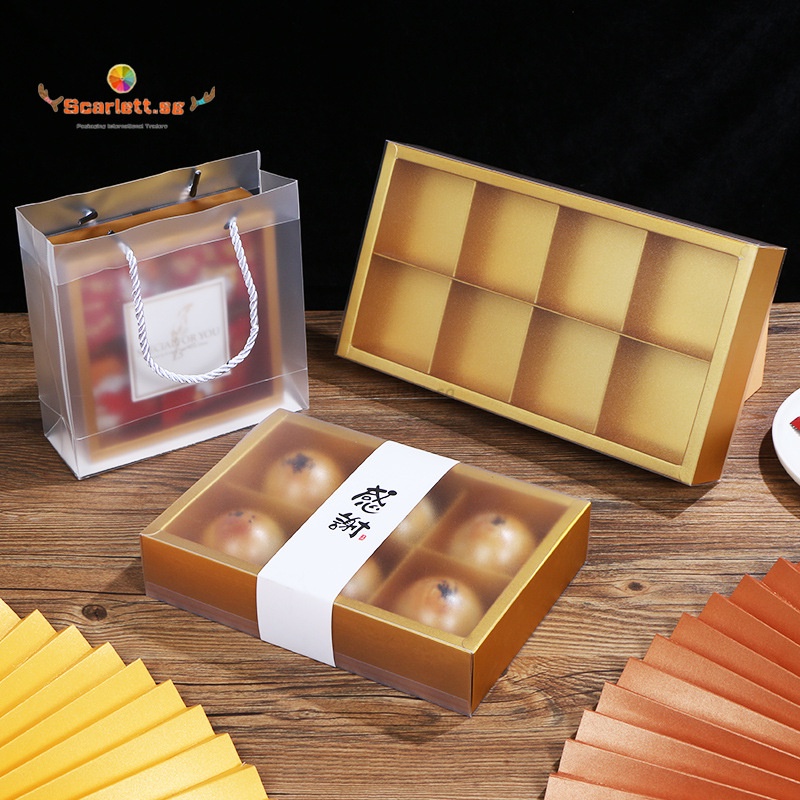 (MOQ:10pcs) 4/6/8 Cavity Gold Gift Box / Food Tray Takeaway Box ...
