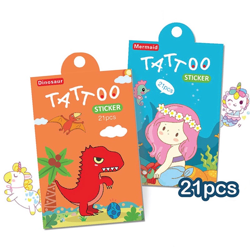 21pcs/set Children Tattoo Stickers Temporary Waterproof Tattoo Sticker ...
