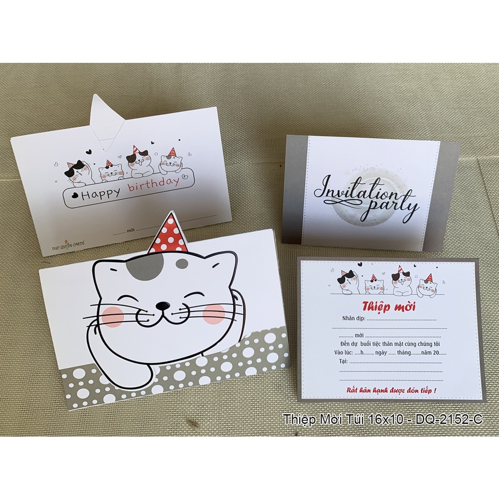 Combo of 50 assorted 3D birthday invitations - handwritten | Shopee ...