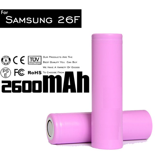 Genuine Samsung 2600mAh 3.7V 18650 Rechargeable Lithium Battery - Pink ...