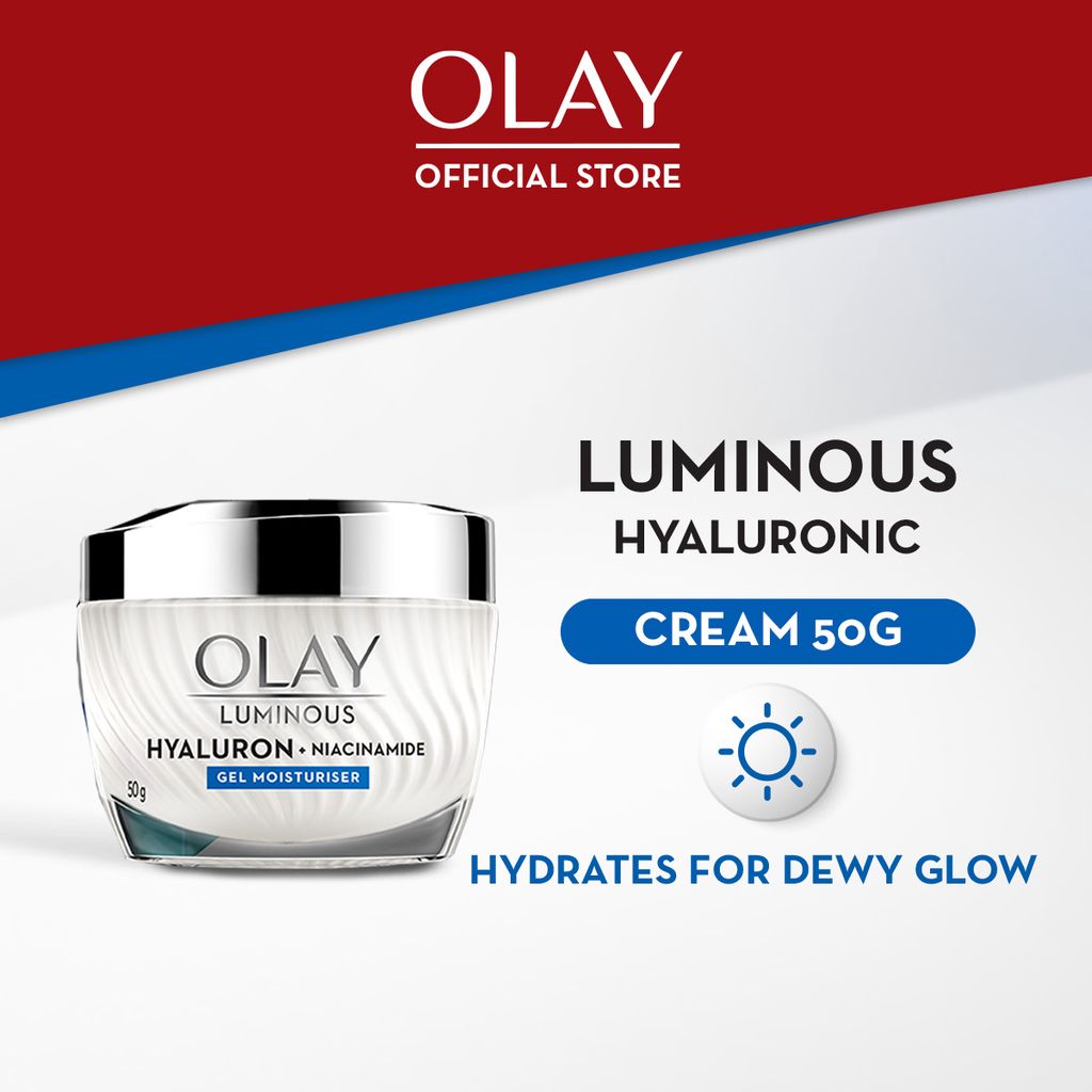 Olay Luminous Hyaluron + Niacinamide Gel Moisturiser (50g) | Shopee ...