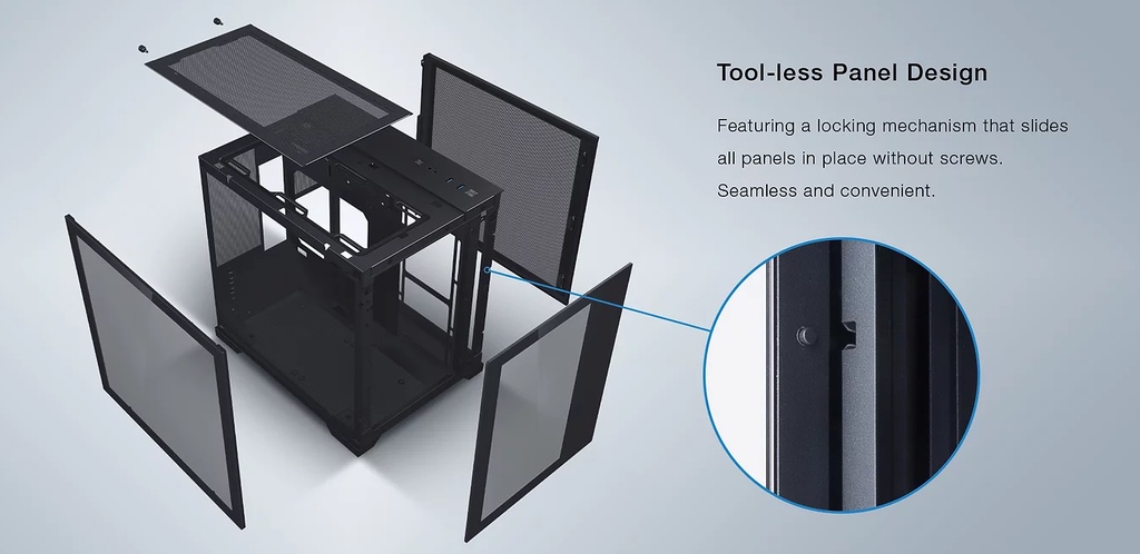 Tecware VXM TG or MESH Dual Chamber MATX Case [2 Color Options ...