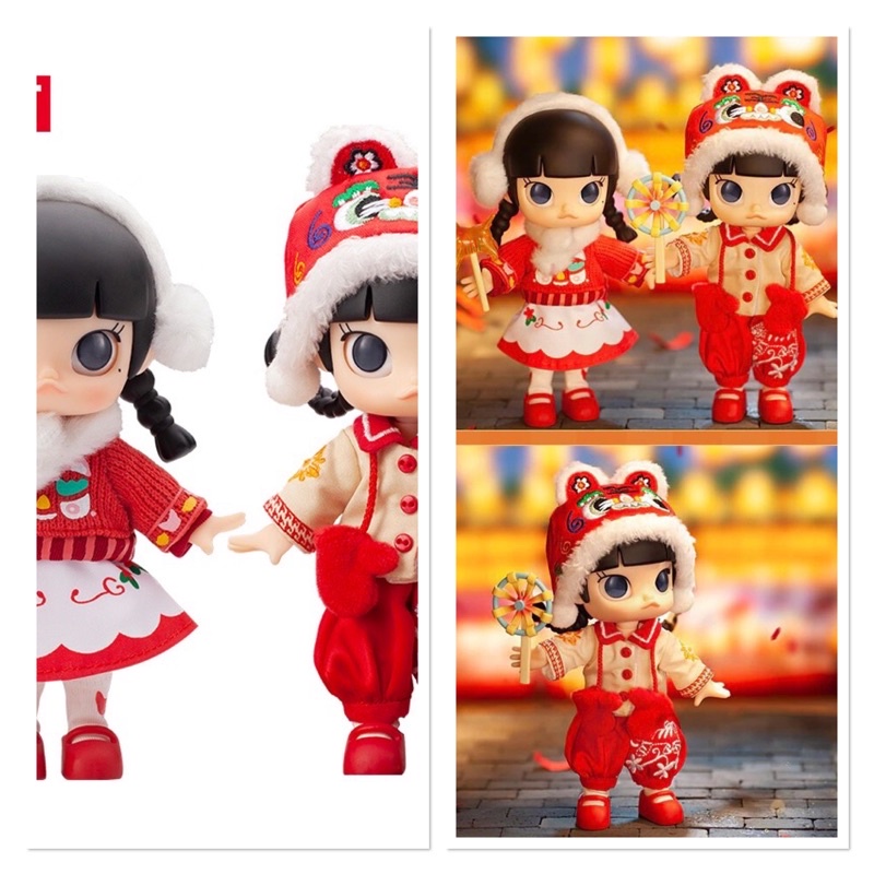 Popmart MOLLY Baby Tiger Action Figure Set BJD (2 figure) | Shopee ...