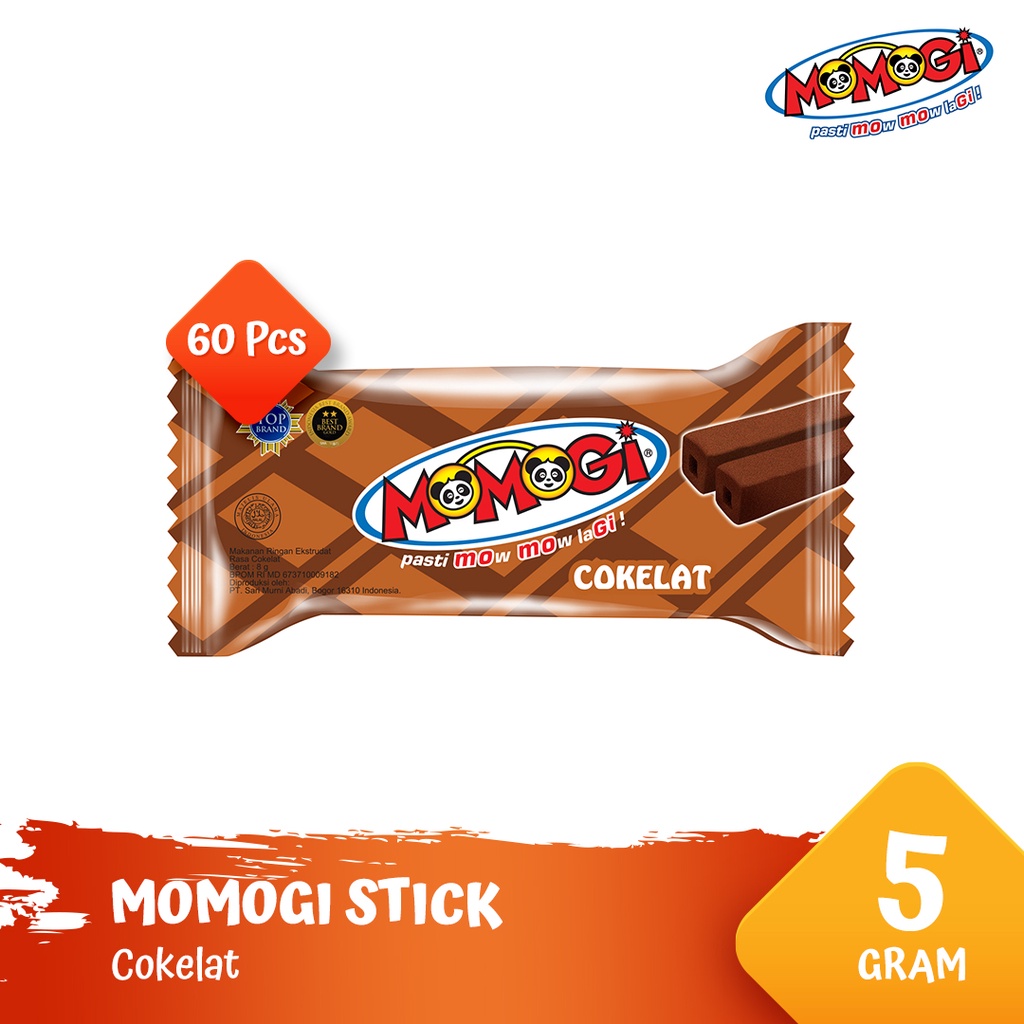 Momogi Bundle 3 Sticks Chocolate 5gr (60 Pcs) | Shopee Singapore