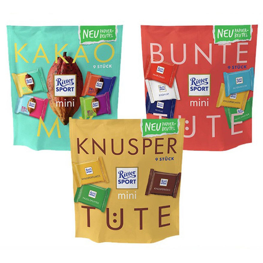 Straw Strawy Ritter Sport Mini Chocolate Packs Ritter Sport Mini ...