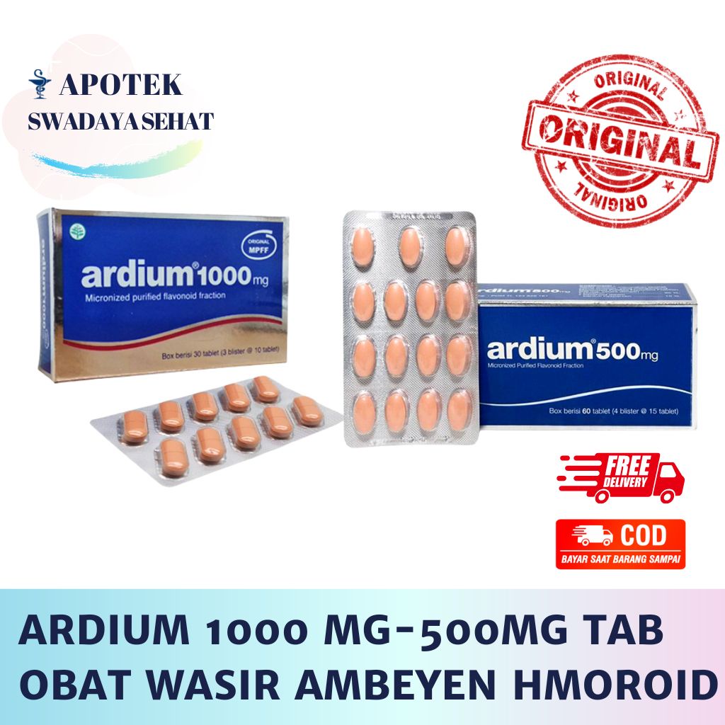 Ardium 1000MG 500mg 1 Blister 15 10 - Hemorrhoid Medicine Per Tablet ...