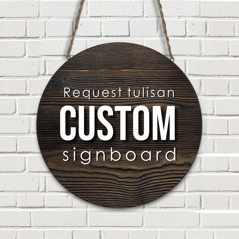 KAYU Custom round mdf wood Sign Board Customised Gift | Shopee Singapore