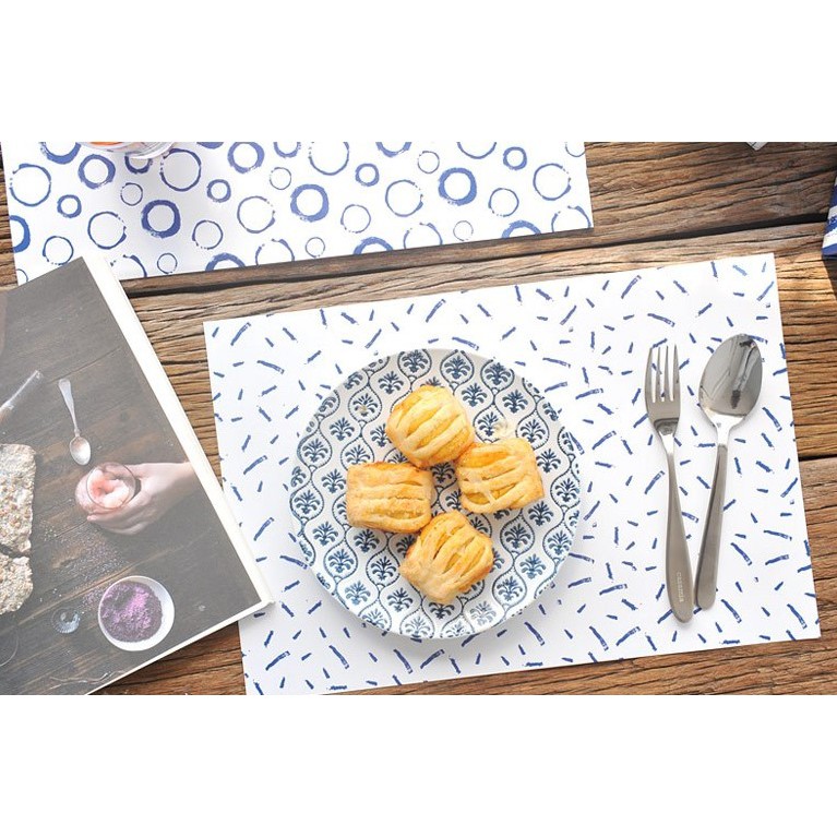 Eco-friendly Design Paper Table Mat 16pcs Disposable Table Mat Plate ...