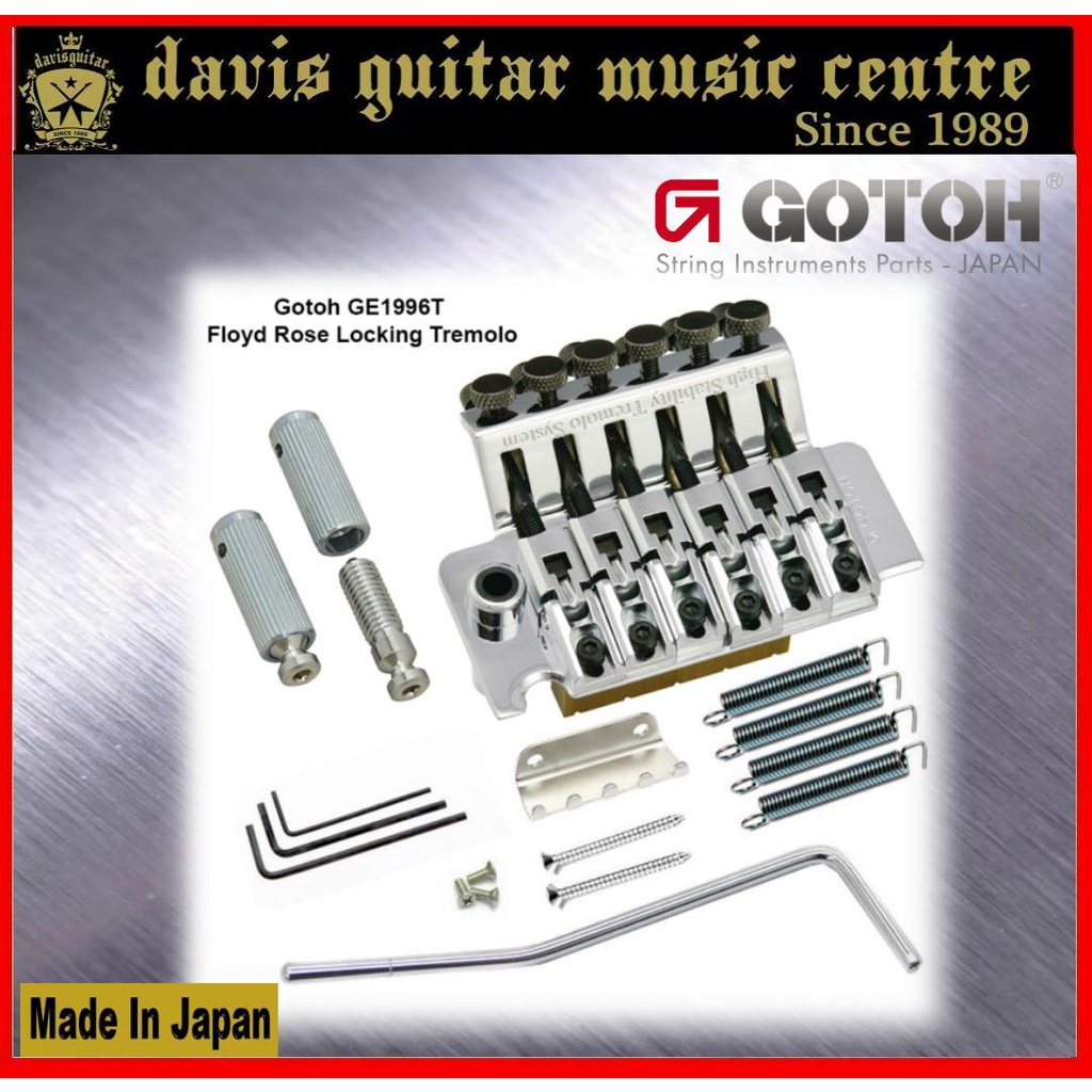 Gotoh GE1996T Chrome Guitar Floyd Rose Bridge for Electric Guitar Made ...