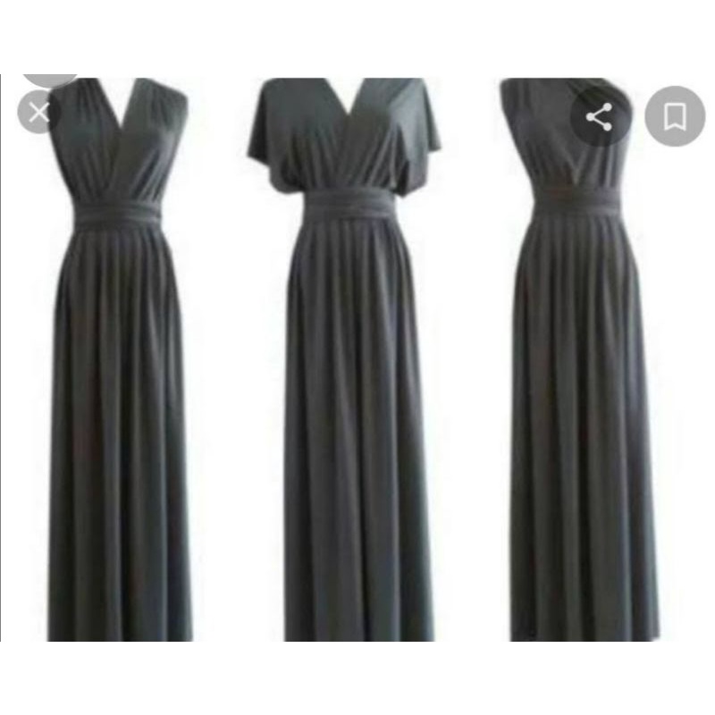 DARK GRAY Infinity Dress with attached tube kids & Adult | Shopee Singapore