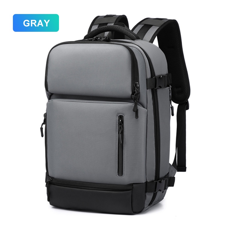 OZUKO Large Capacity USB Charging Men Laptop Backpack Waterproof Travel ...