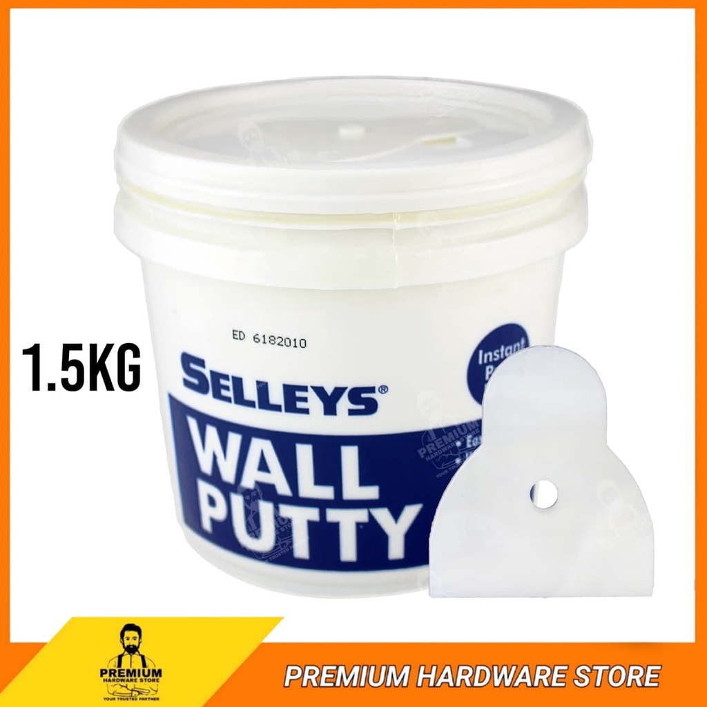 Selleys WALL PUTTY FILLER 1.5kg Plaster Partition White Filling Crack ...