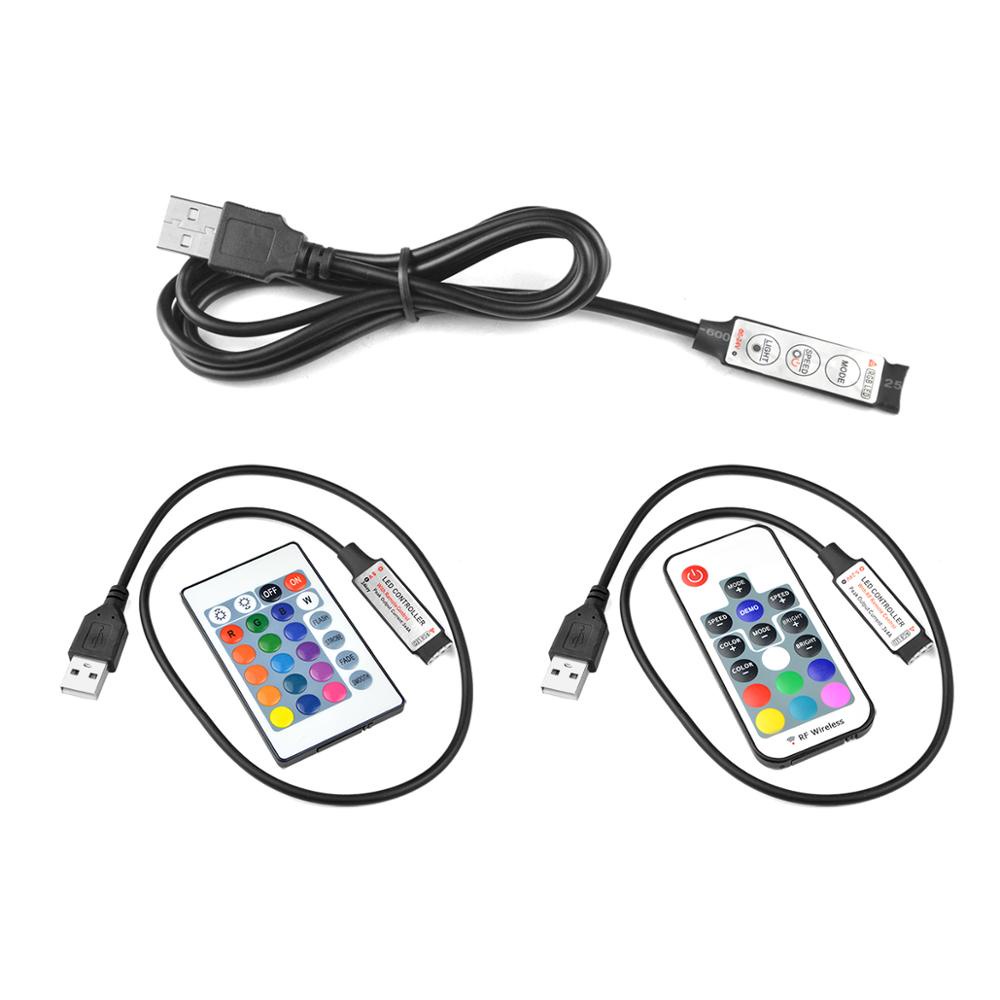 USB IR RF RGB Strip light 5V Remote Controller for LED SMD 5050 2835 ...
