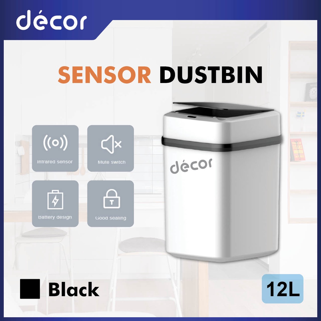 18L Automatic Touchless Smart Sensor Dustbin Garbage Big Volume ...