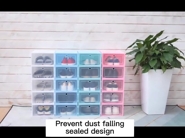 Plastic storage box dust-proof and moisture-proof shoe rack shoe ...