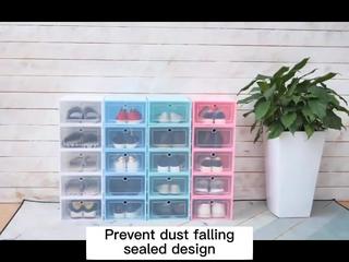 Plastic storage box dust-proof and moisture-proof shoe rack shoe ...