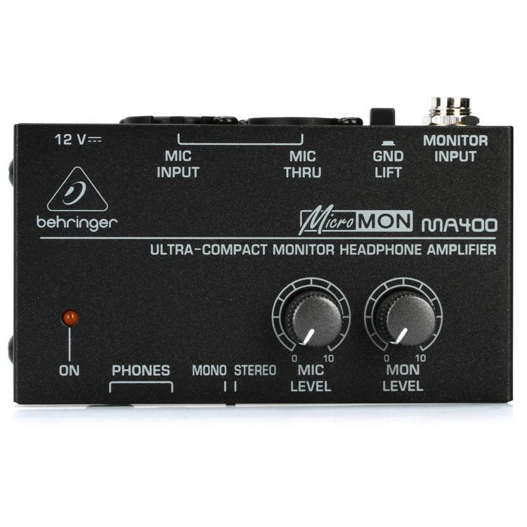 Behringer MICROMON MA400 Ultra-Compact Monitor Headphone Amplifier 1 ...