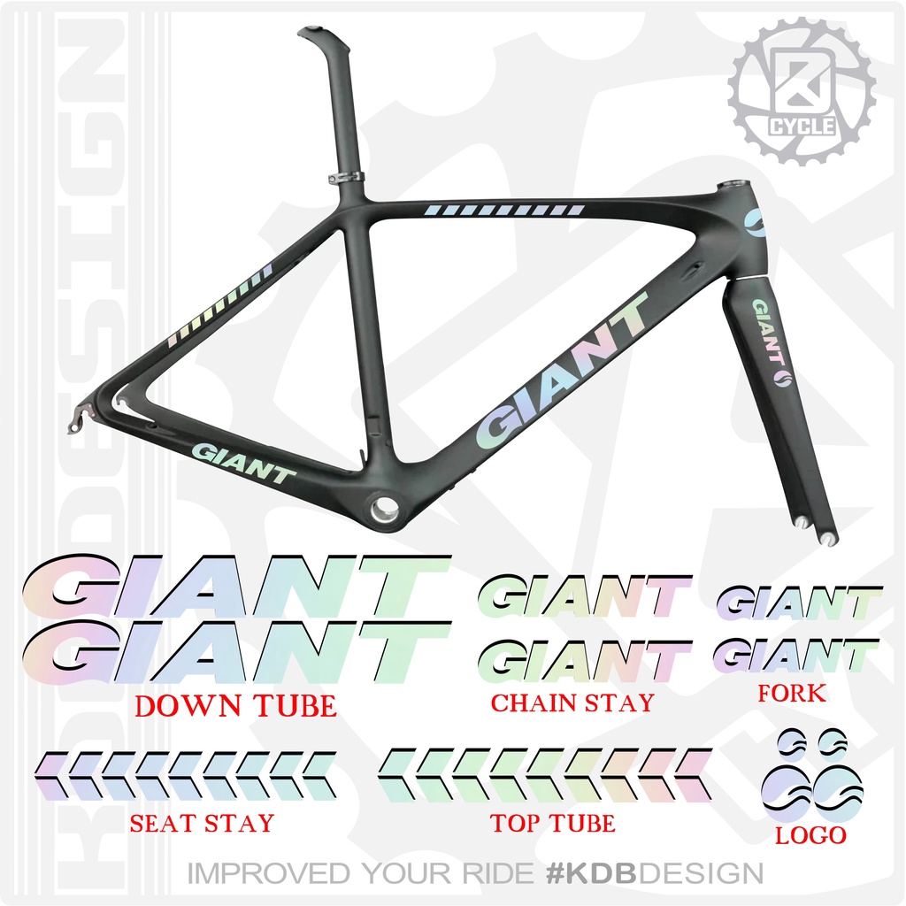 Decal Frame GIANT custom 1 Roadbike Klaten Decal Bike Bicycle Sticker ...
