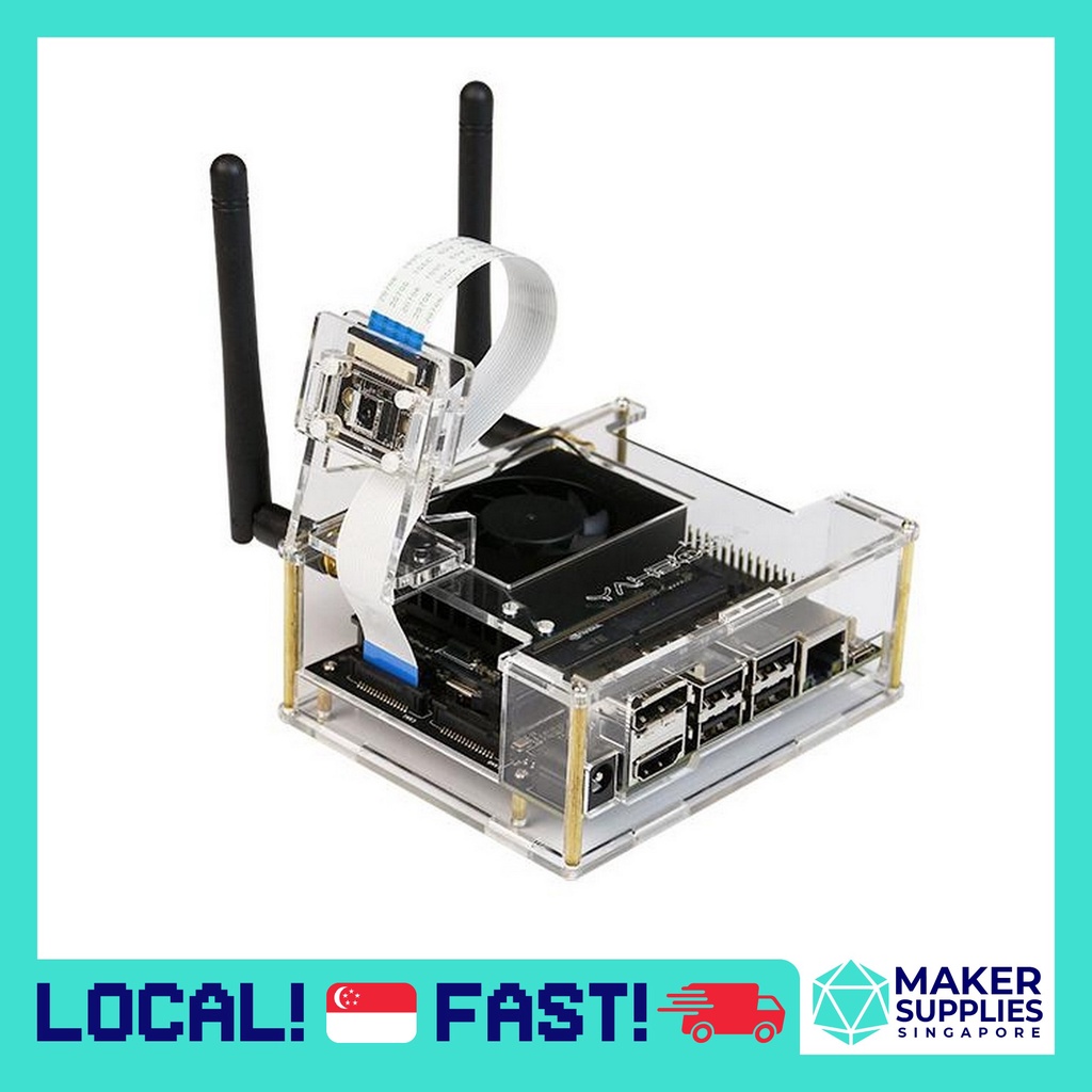 Acrylic Casing with 2 Antenna for NVIDIA Jetson Xavier NX/TX2 NX/Orin ...